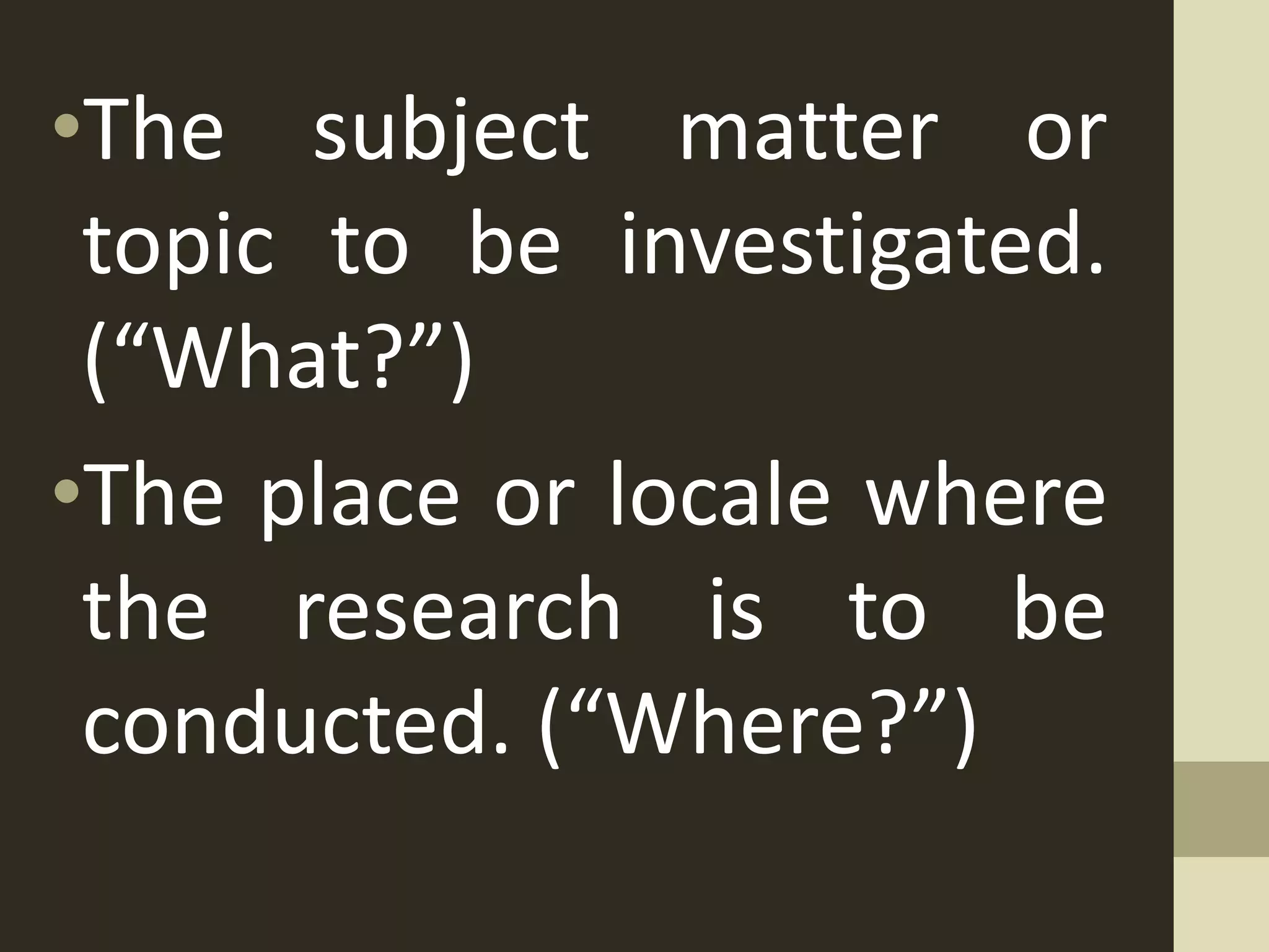 Chapter 2. Identifying the inquiry and stating the problem (Practical ...