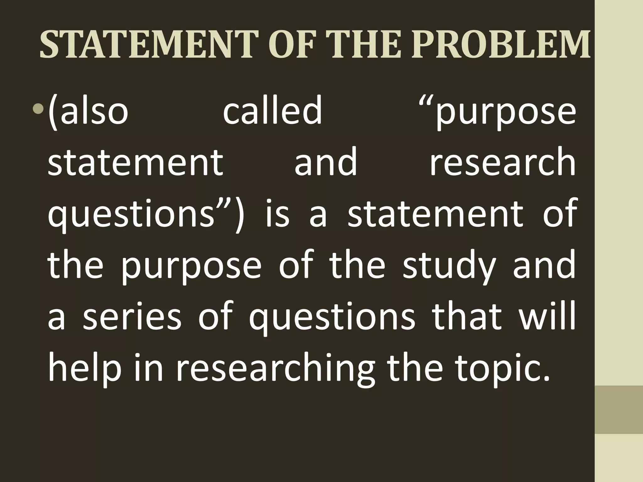 Chapter 2. Identifying the inquiry and stating the problem (Practical ...