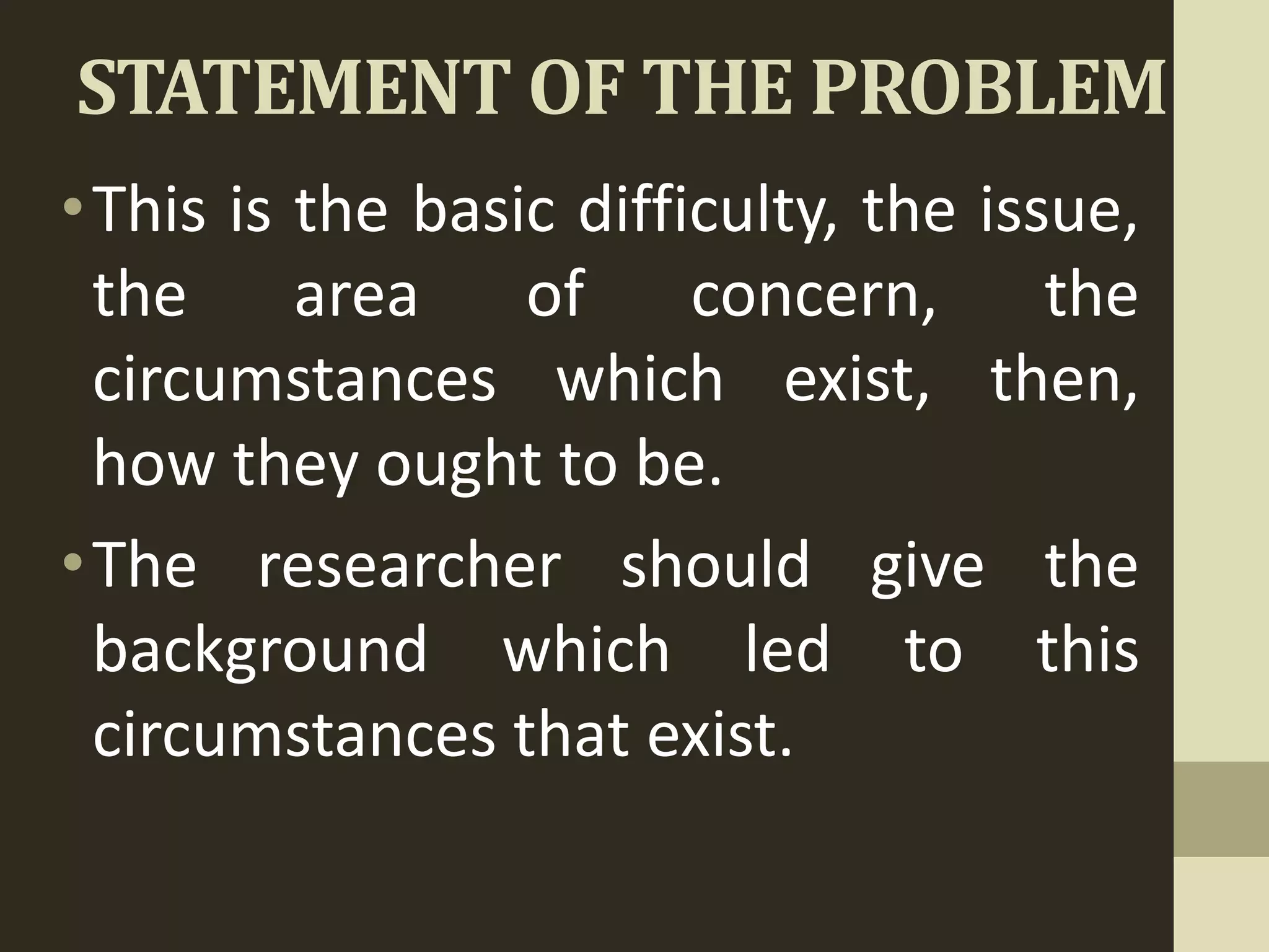 Chapter 2. Identifying the inquiry and stating the problem (Practical ...