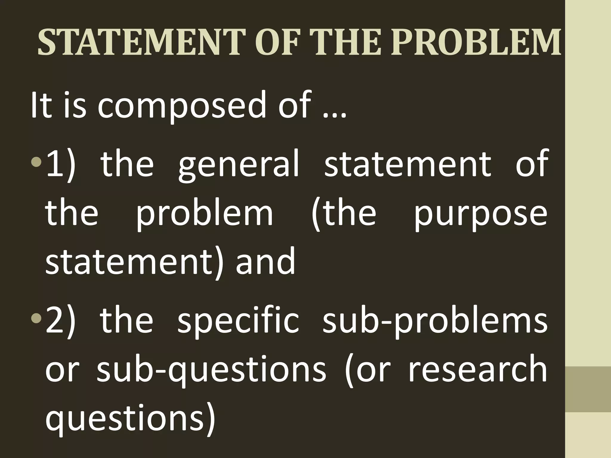 Chapter 2. Identifying the inquiry and stating the problem (Practical Research 2) | PPTX