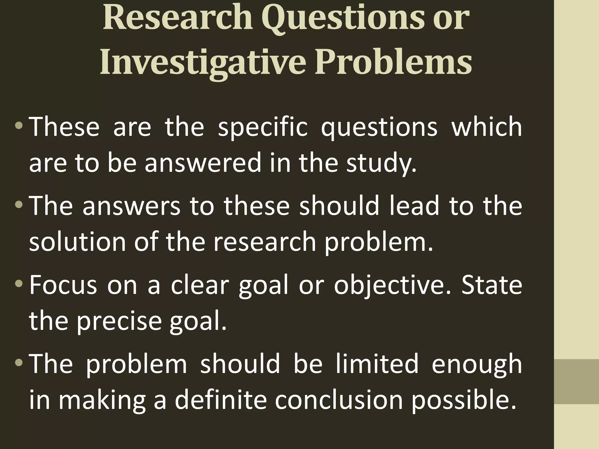Chapter 2. Identifying the inquiry and stating the problem (Practical ...