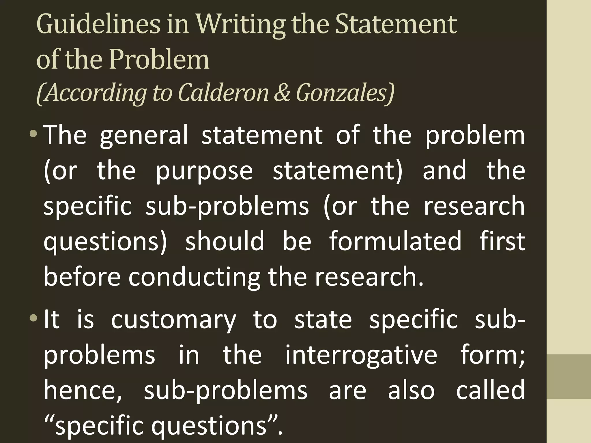 Chapter 2. Identifying the inquiry and stating the problem (Practical ...