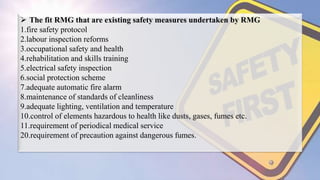Identifying the reasons of hazards and safety measures in readymade ...