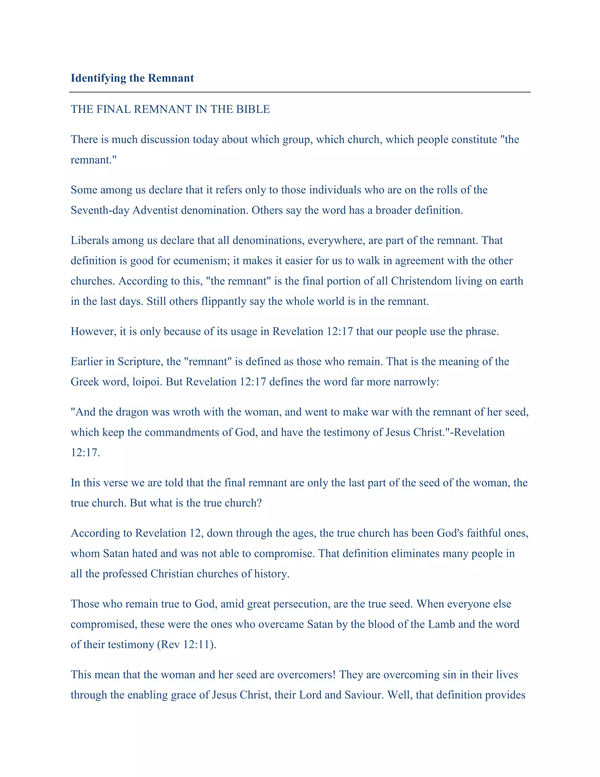 Identifying the remnant | DOCX