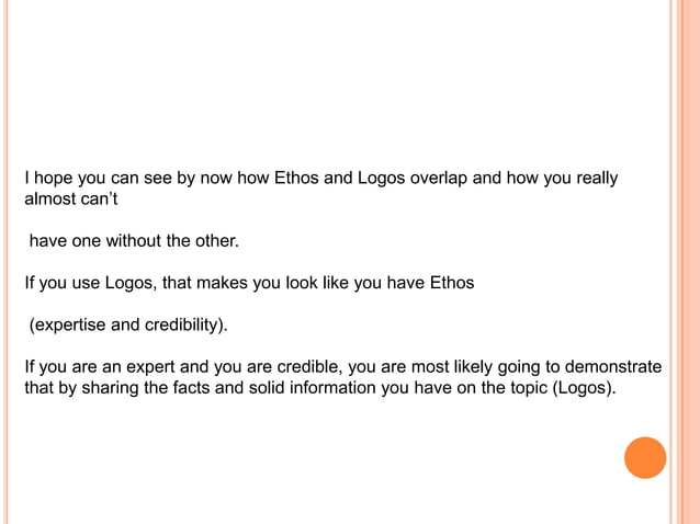 Identifying the rhetorical tools of ethos, logos | PPTX
