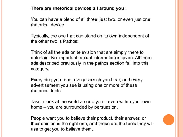 Identifying the rhetorical tools of ethos, logos | PPTX