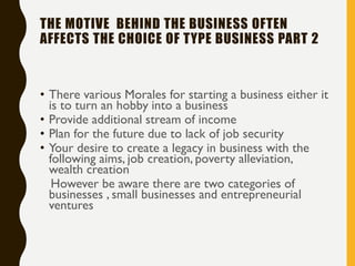 Identifying the right business for your person | PPT