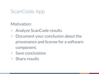 Identifying third party software with ScanCode | PDF