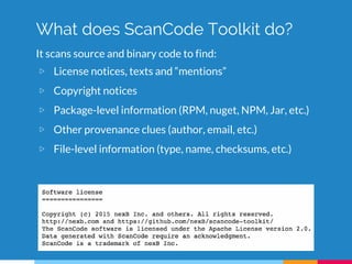 Identifying third party software with ScanCode | PDF