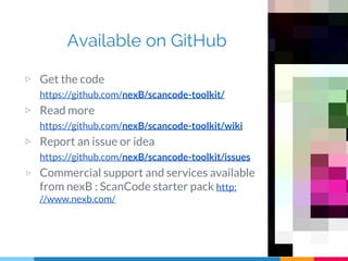 Identifying third party software with ScanCode | PDF
