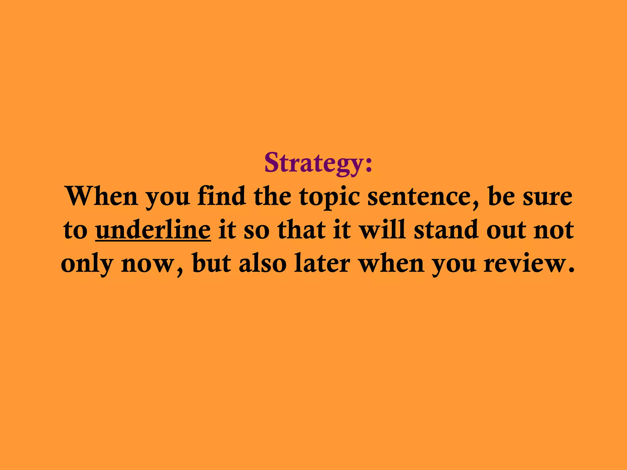 Identifying Topics, Main Ideas, and Supporting Details | PPT