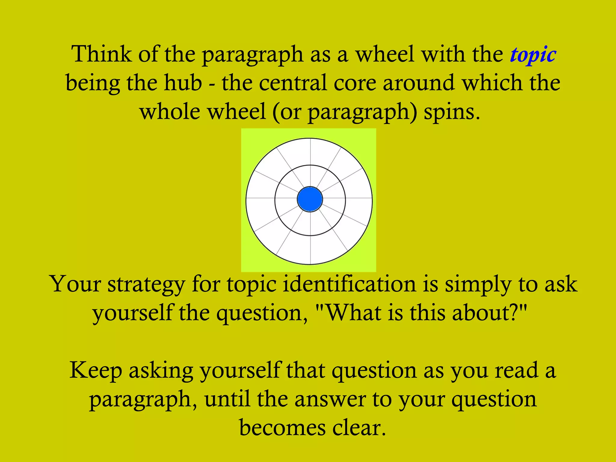 Identifying Topics, Main Ideas, and Supporting Details | PPT