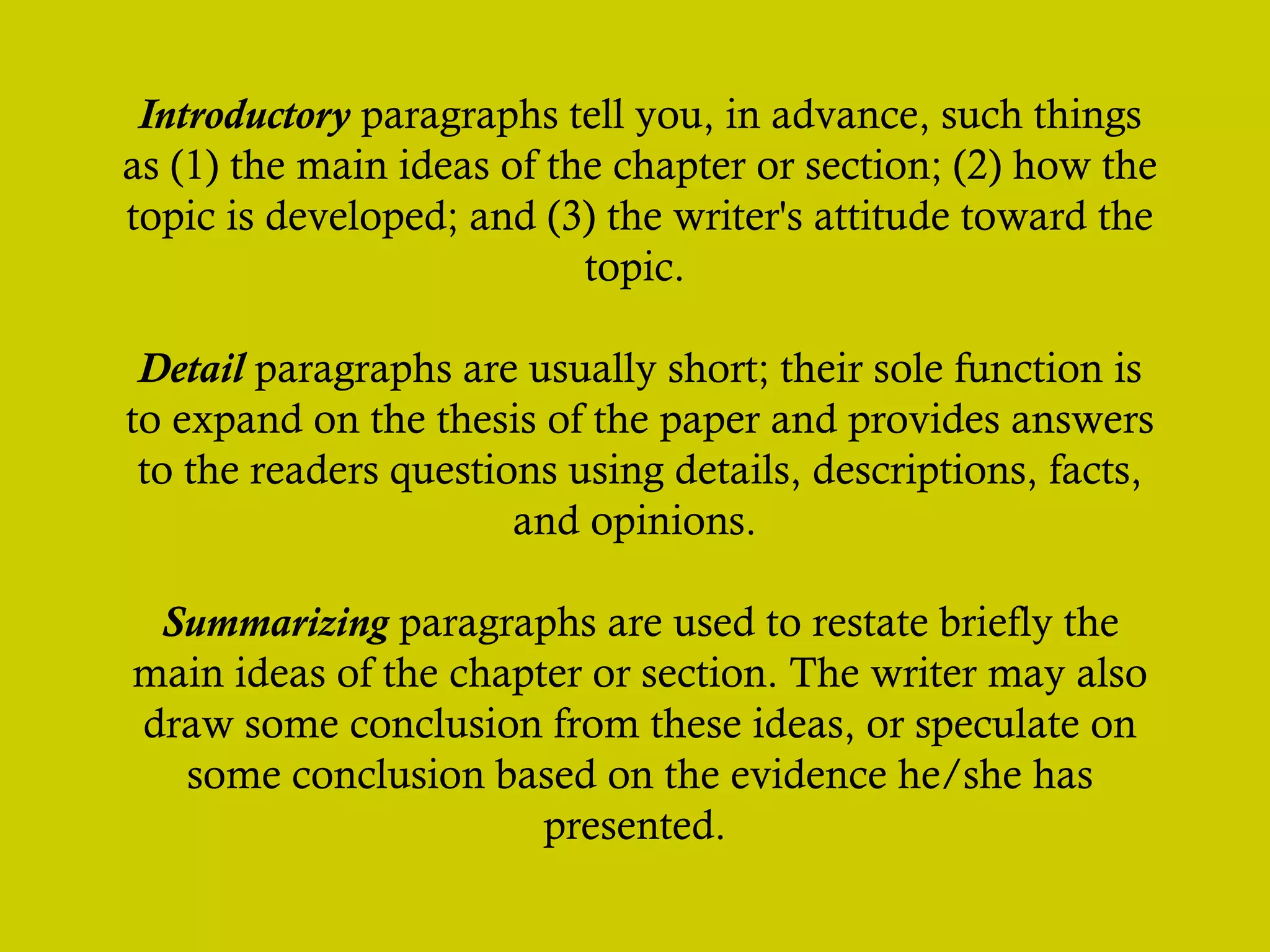 Identifying Topics, Main Ideas, and Supporting Details | PPT