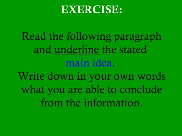 Identifying Topics, Main Ideas, and Supporting Details | PPT