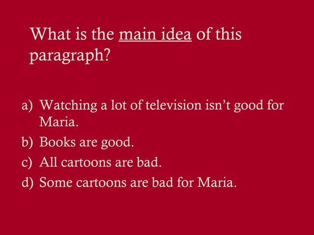 Identifying Topics, Main Ideas, and Supporting Details | PPT