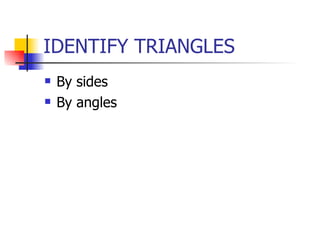 Identifying triangles | PPT