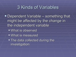 Identifying variables | PPT
