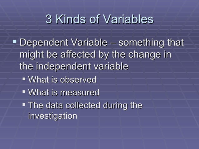 Identifying variables | PPT