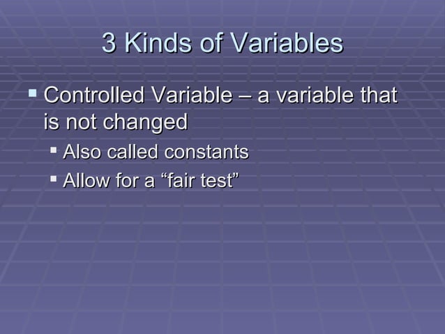 Identifying variables | PPT
