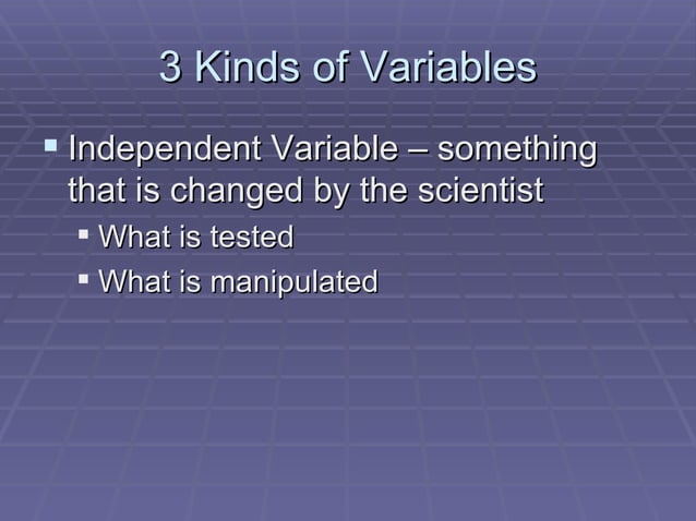 Identifying Variables | PPT