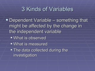 Identifying Variables | PPT