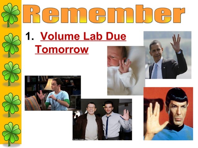 Finding Volume.Spring 2012 | PPT | Physics | Science