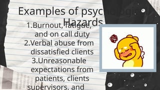 identifying workplace hazards and risks..pptx | Eldercare | Family and ...