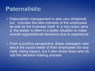 Identifying your Management Style | PPT