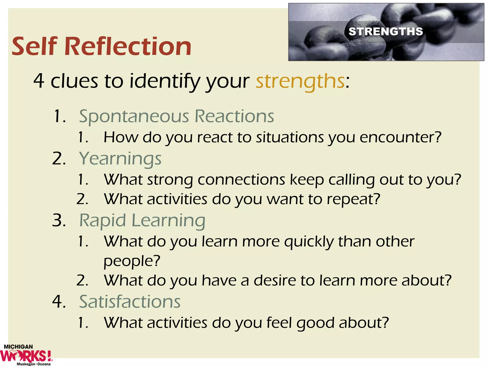 Identifying your strengths | PDF