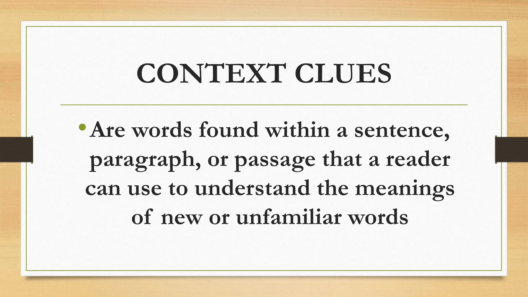 IDENTIFY MEANINGS OF UNFAMILIAR WORDSpptx | PPTX