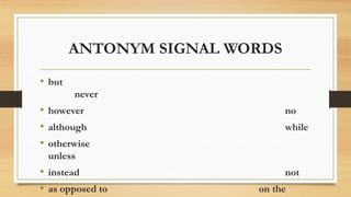 IDENTIFY MEANINGS OF UNFAMILIAR WORDSpptx | PPT