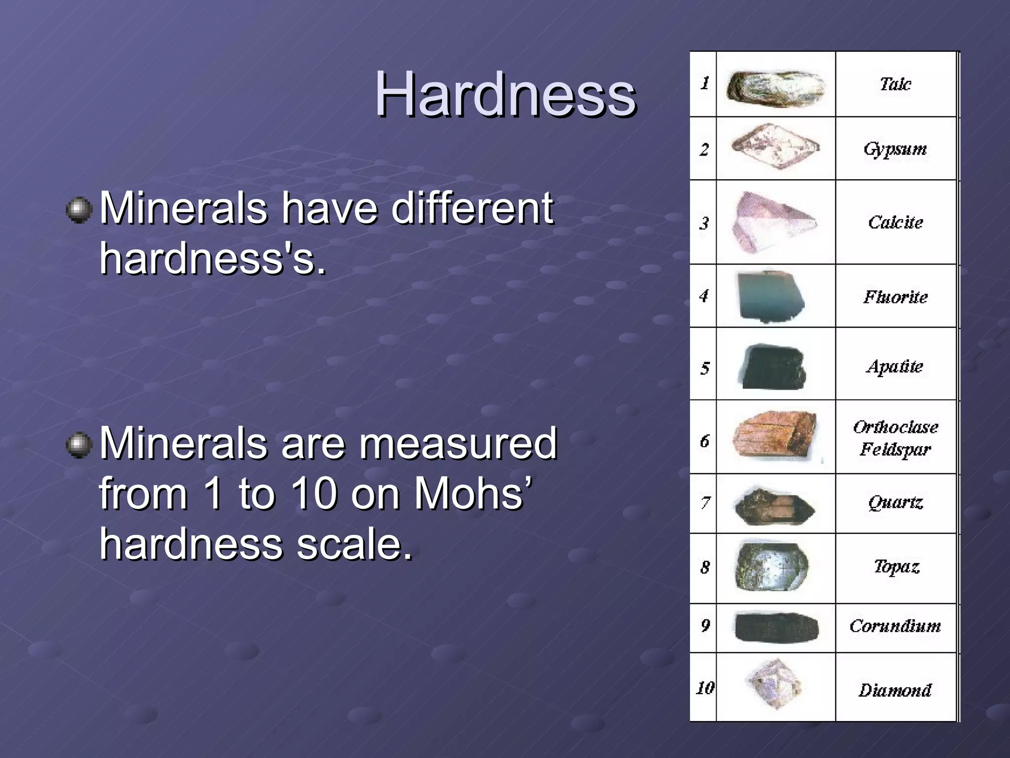 Earth Science: Identify minerals | PPT