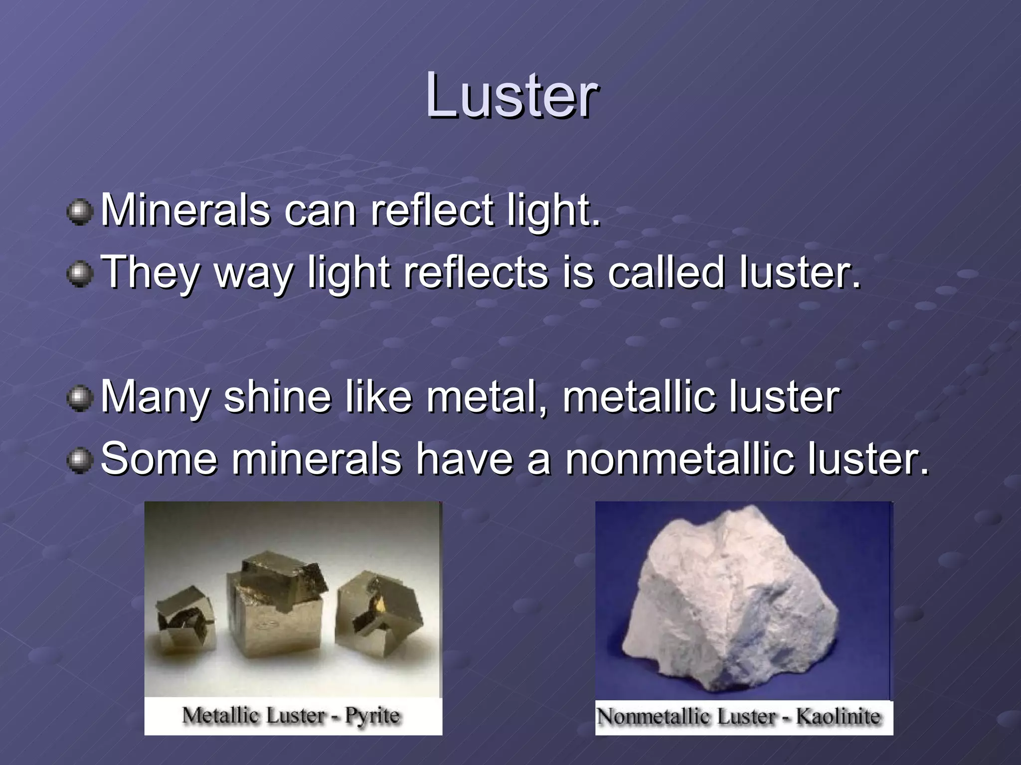 Earth Science: Identify minerals | PPT