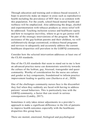 Identify one evidence-based intervention to reduce health dispar.docx ...