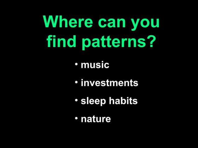Identify pattern Identify patternIdentify pattern | PPT