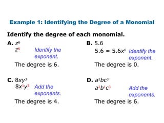 Identify Polynomials ch14 | PPT