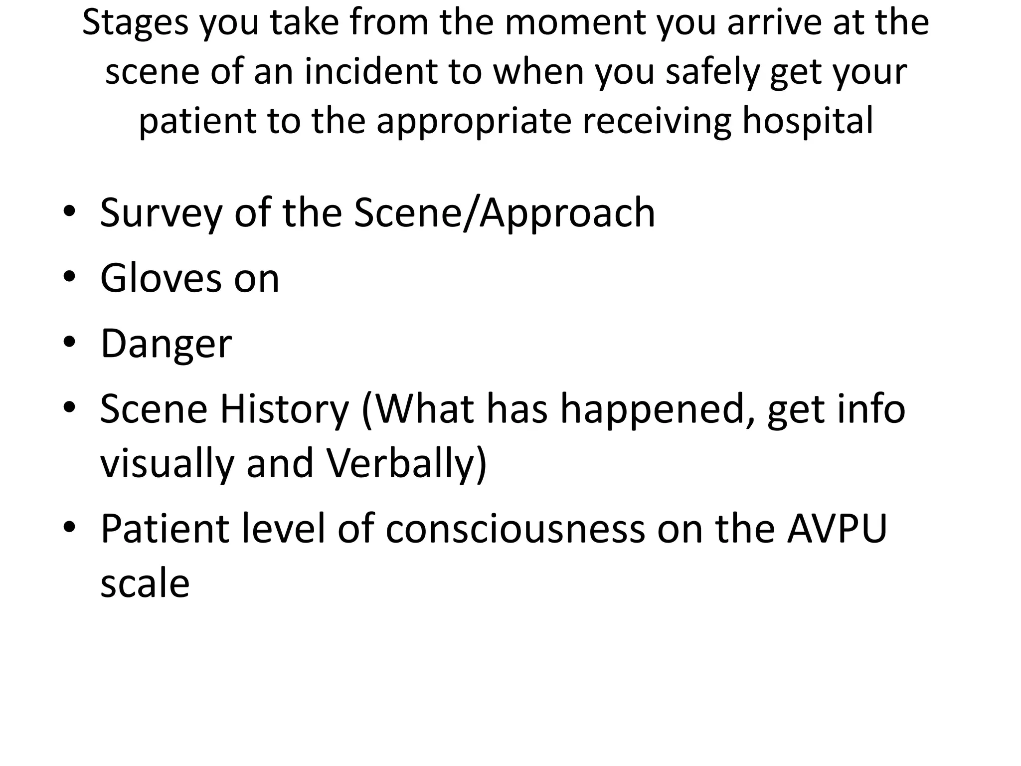 Identify stages of patient assessment | PPTX