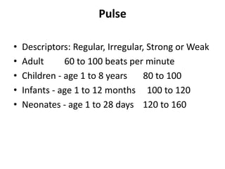 Identify stages of patient assessment | PPTX