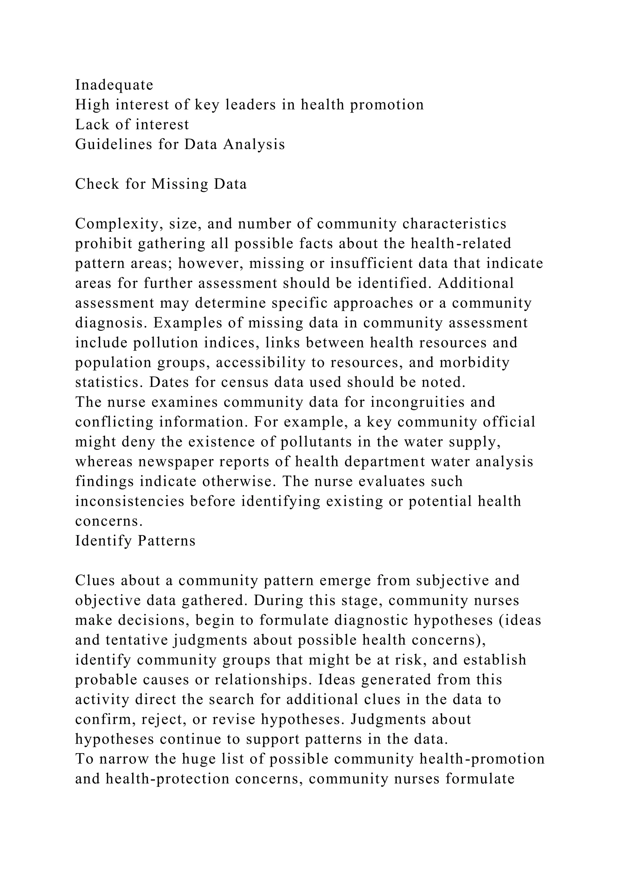 Identify Strengths and Health ConcernsInterpretation of commun.docx