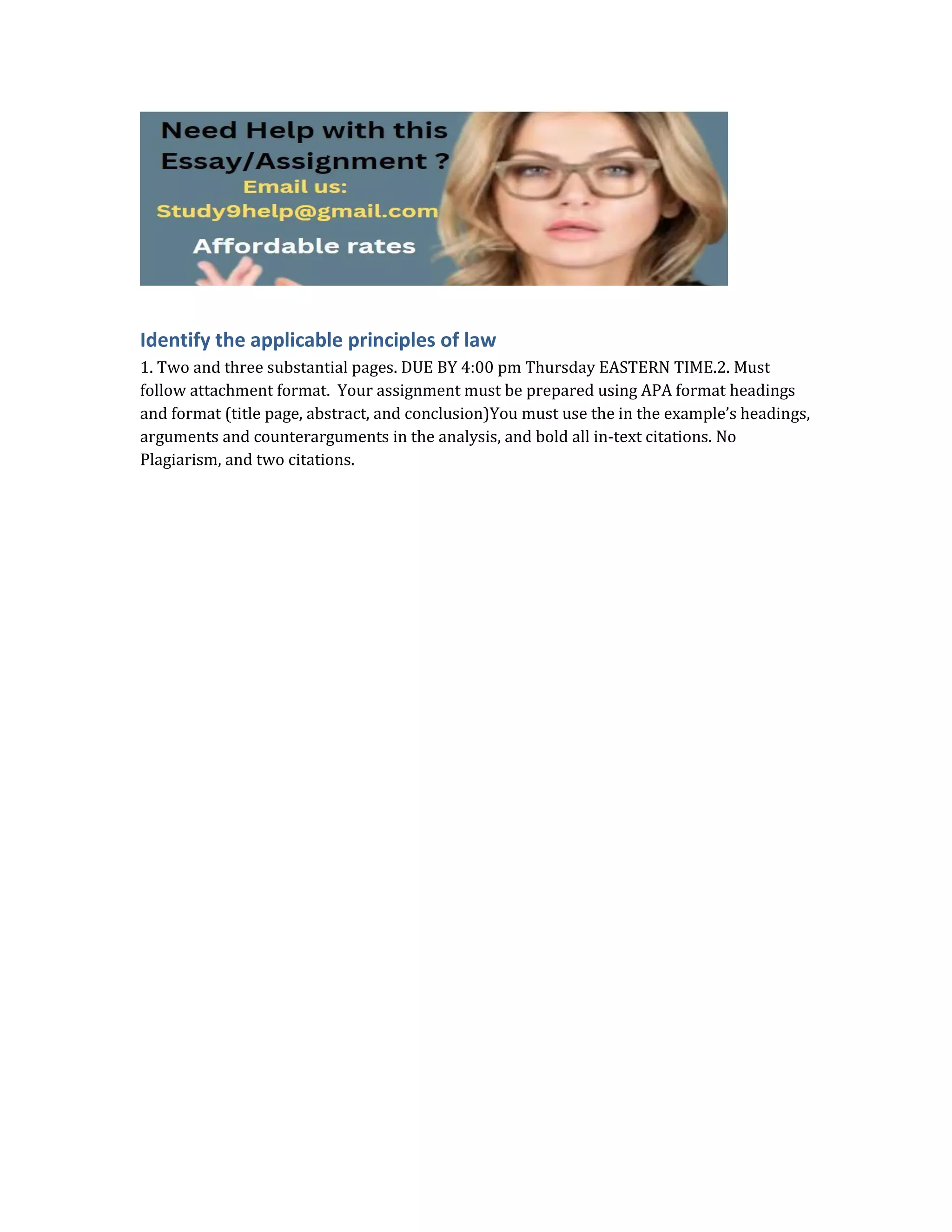 Identify the applicable principles of law.pdf