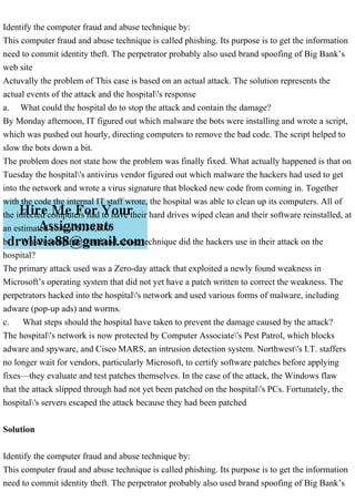 Identify the computer fraud and abuse technique byThis computer f.pdf