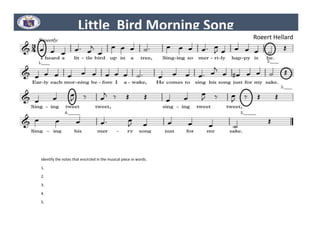 note test for music and how to look for the notes in the score | PPT