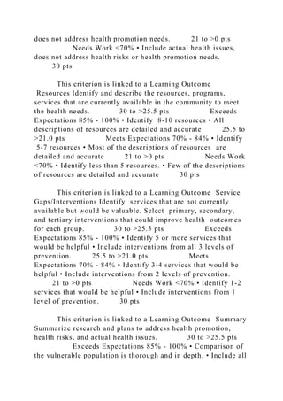 Identify the vulnerable population in detail.Identify heal.docx