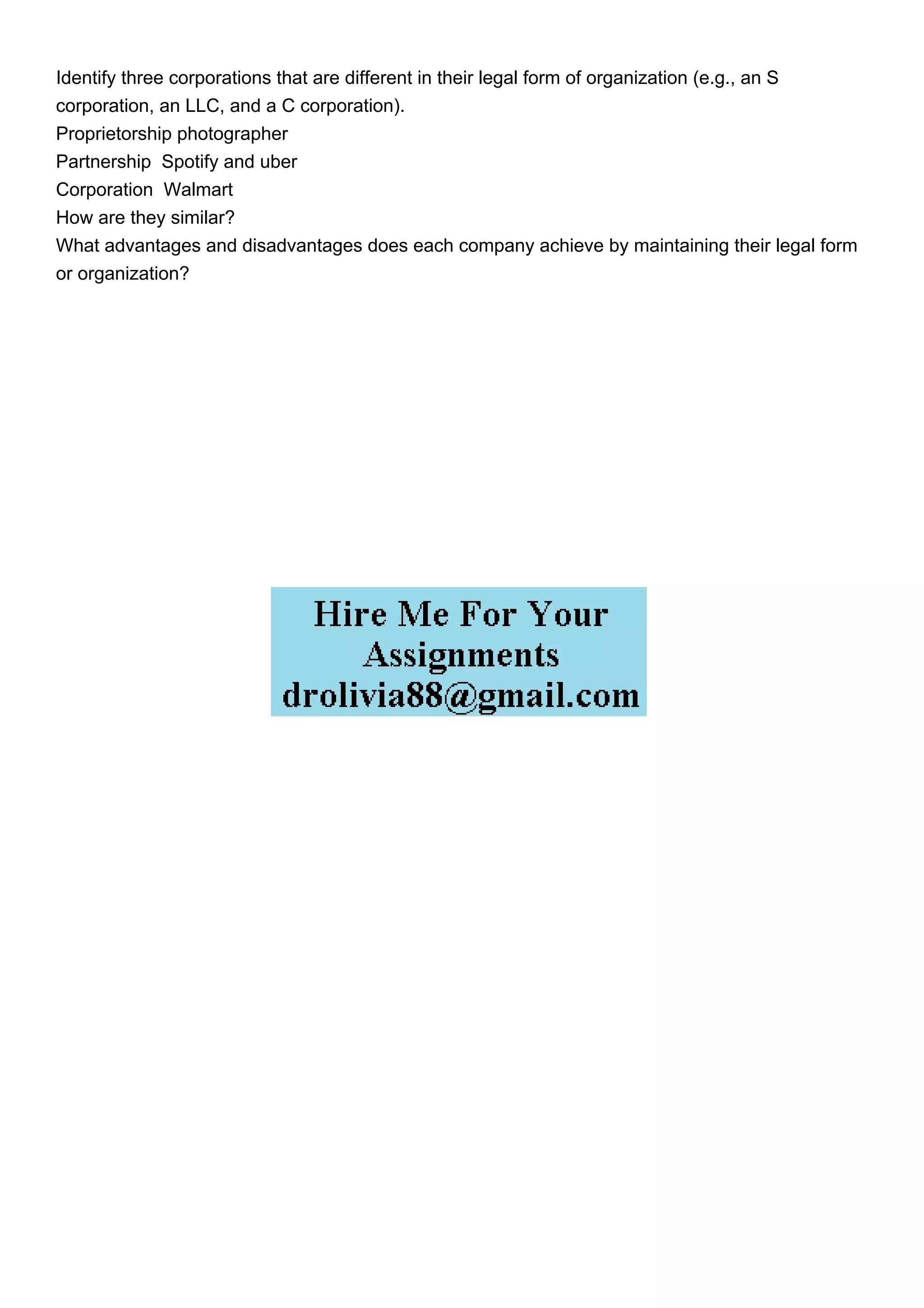 Identify three corporations that are different in their lega.pdf