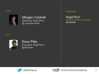 Identifying Speakers and Topics that Generate Audience | PPT