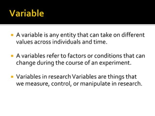 Identify variable and measurement of scale | PPTX