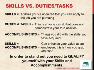 Identify Your Skills and Accomplishments PowerPoint | PPTX