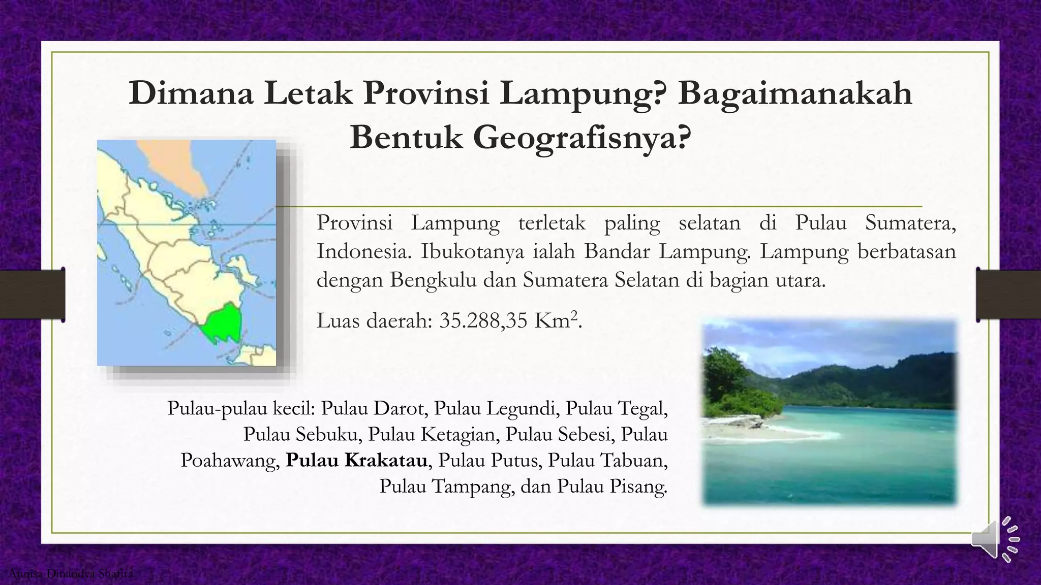 Identitas Alamiah Provinsi Lampung | PPTX