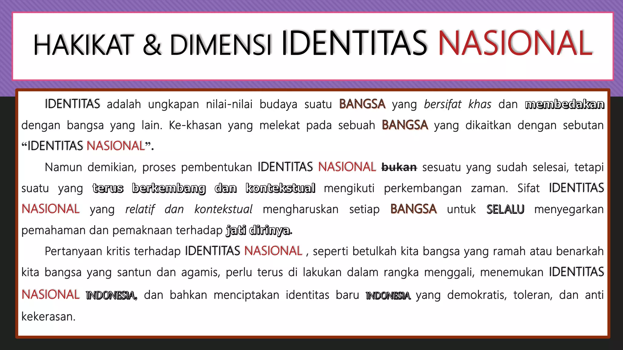 Identitas Nasional bentuk ppt/PowerPoint | PPTX