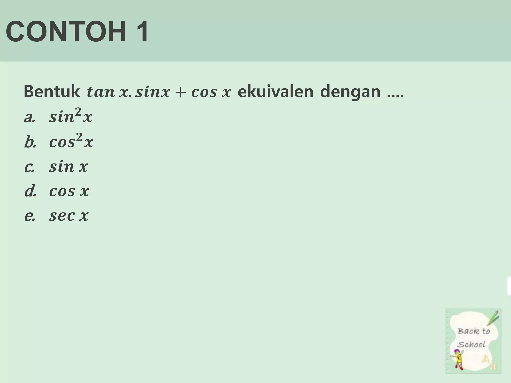 Identitas trigonometri | PPTX